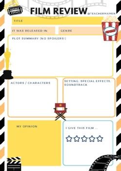 Film Review Infographic Template Writing Film Review Movie