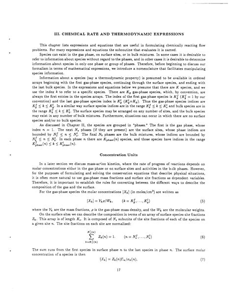 Surface Chemkin Version 4 0 A Fortran Package For Analyzing