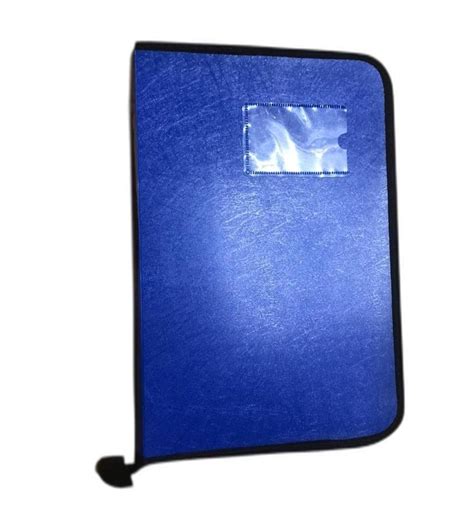 Rexine Blue Plastic Zip File Folder For Corporate Paper Size B5 At ₹ 120piece In Bengaluru