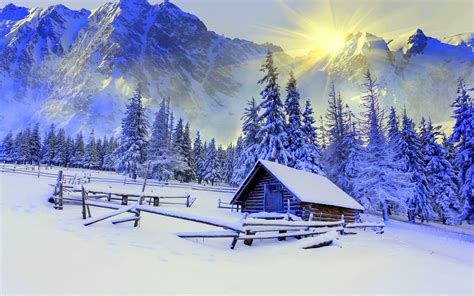 Winter Landscape Desktop Wallpapers Wallpaper Cave