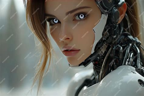 Synaptic Pathways Cognitive Upgrade Bio Enhancement Robotic Brain And Digital Circuits Woman In