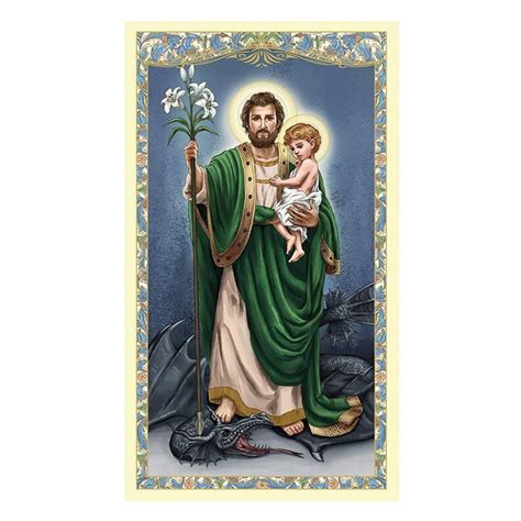 St Joseph Terror Of Demons Holy Card Protection From Evil Prayer Card