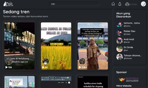 Source Code Mirip Tik Tok Laravel