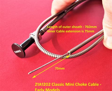Choke Cable Classic Mini Early Models Inscribed Choke Non Locking