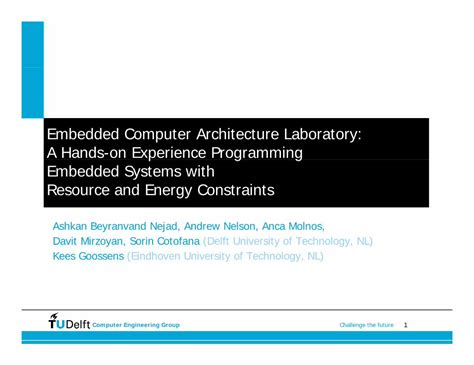Pdf Embedded Computer Architecture Laboratory A Hands · Embedded Pdf Embedded Computer Architecture Laboratory A Hands · Embedded