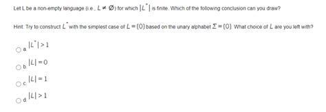 Solved Let L be a non empty language i e L Ø for which Chegg