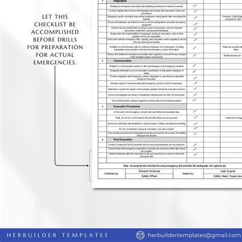 Construction Evacuation Checklist Emergency Evacuation Procedure