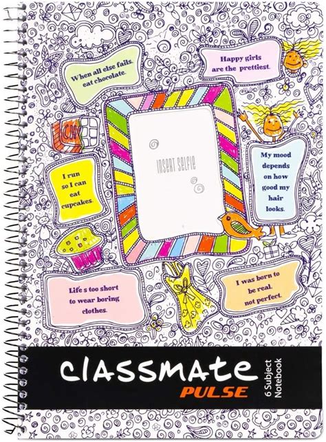 Classmate Pulse 6 Subject Notebook 302 Pages Single Line Spiral Bound Notebook Soft