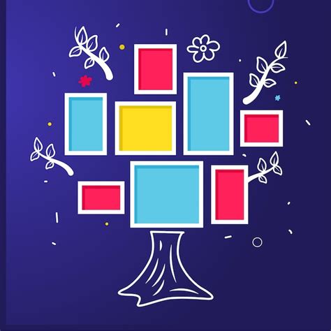 Premium Vector Tree Themed Photo Collage Frame Set Vector