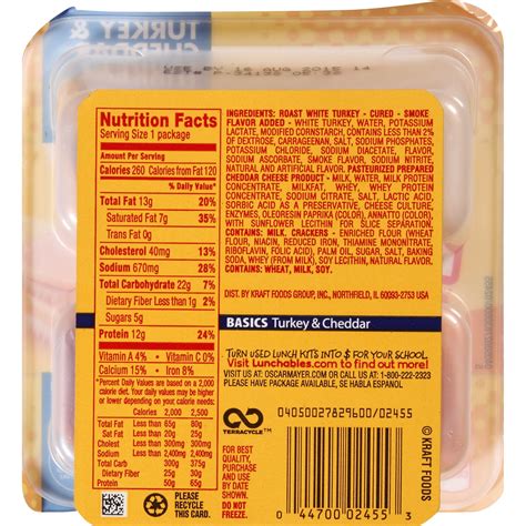 Pizza Lunchable Food Label At Angela Link Blog