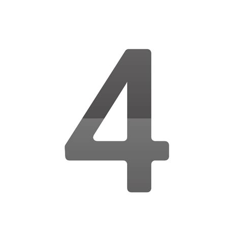 Digit Four Vector SVG Icon - SVG Repo