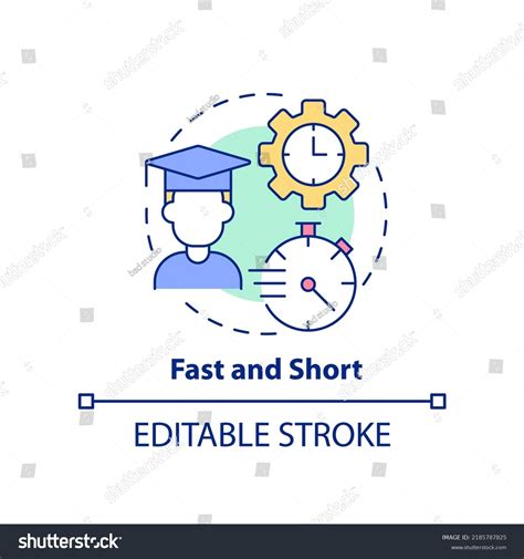 Fast Short Concept Icon Principle Microlearning Stock Vector Royalty Free 2185787825