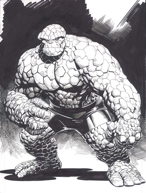 Ben Grimm The Thing Sketch Scot Eaton Art