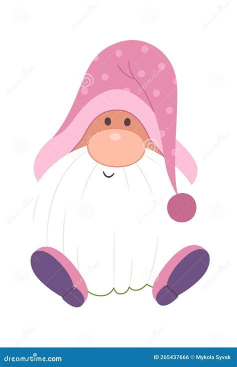 Cute Easter Gnomes Flat Icon Garden Decor Element Stock Vector Illustration Of Festive Logo