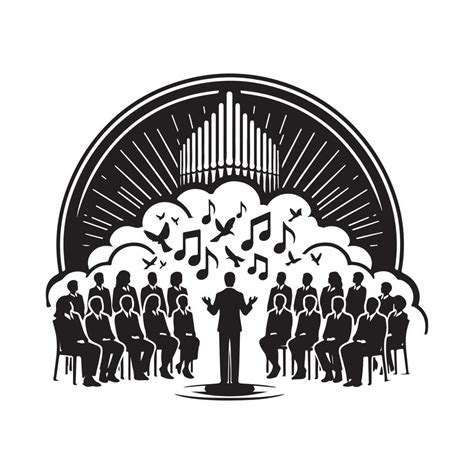 Church Choir Singing Clipart