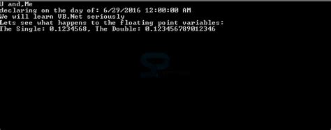 VB Net Datatypes SPLessons VB Net Datatypes SPLessons