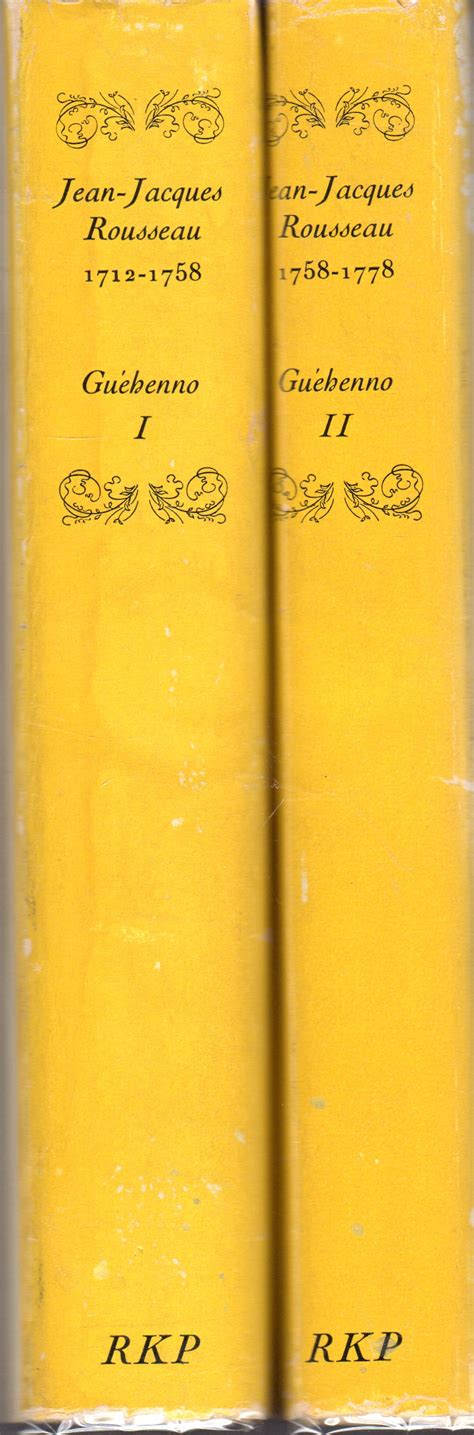 Jean Jacques Rousseau 2 Volumes Complete De Rousseau Jean Jacques