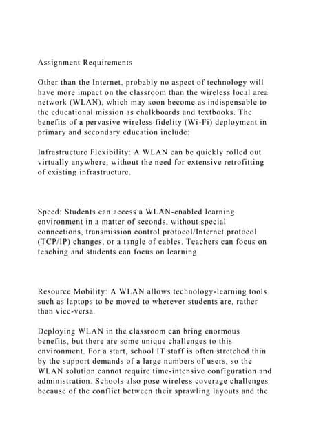 Assignment Requirementsother Than The Internet Probably No Asdocx