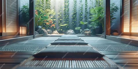 3d Visualization Of A Traditional Japanese Tea Room With Tatami Mats