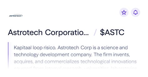 Het Aandeel Astrotech Corporation De Kopen Koers Astc Lightyear