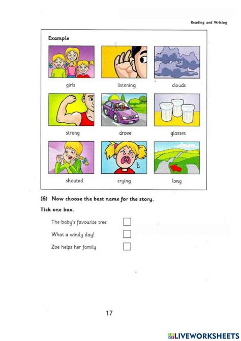 Movers Practice Test Reading Writing 1 2445