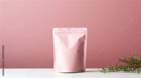 Blank Tea Bag Design For Tea Bagging Mockup Template Of Loose Leaf Tea Packaging Copy Space