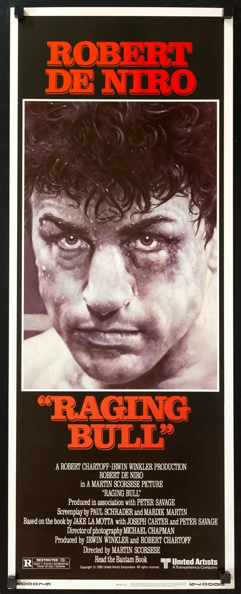 Raging Bull 1980 Original Insert Movie Poster Original Film Art