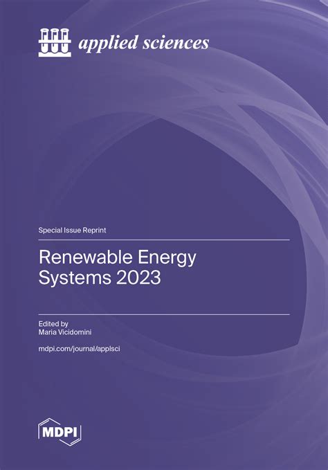 Renewable Energy Systems 2023 | MDPI Books