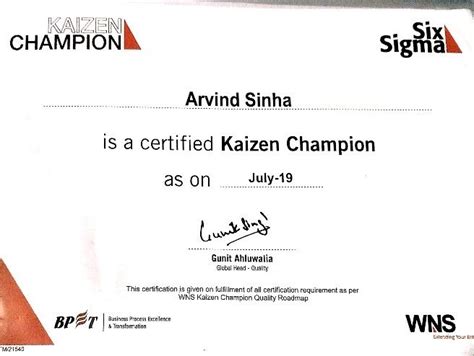 Greenbeltsixsigma Arvind Sinha