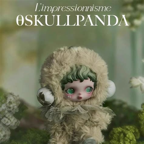 Original Popmart Skullpanda V2 Limpressionnisme Series Plush Pendant