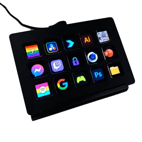 15 key lcd visible custom keyboard programmable macro keyboard stream deck