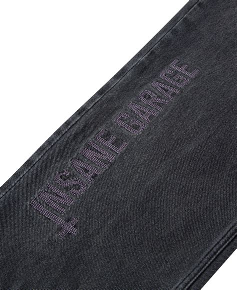 Insane Garage Insane Graphic Embroidered Jeansblack