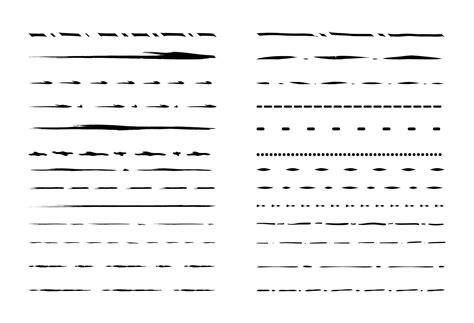 Straight Broken Line Design Element Vector Set Vector Art At Vecteezy