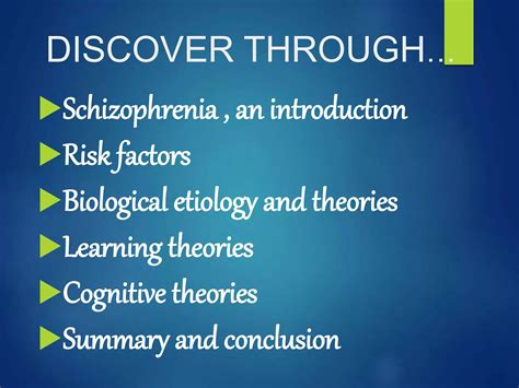 Etiology Of Schizophrenia Taniya Thomas Msc 1st Pptx