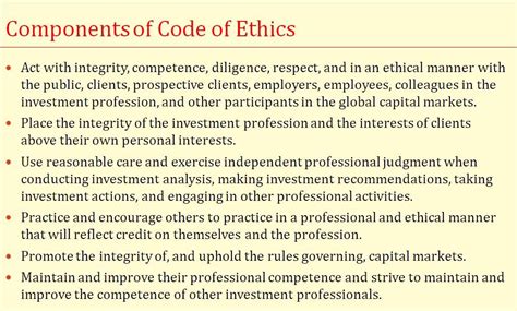 Fintweet Finecopedia 6 Code Of Ethics Cfa L1