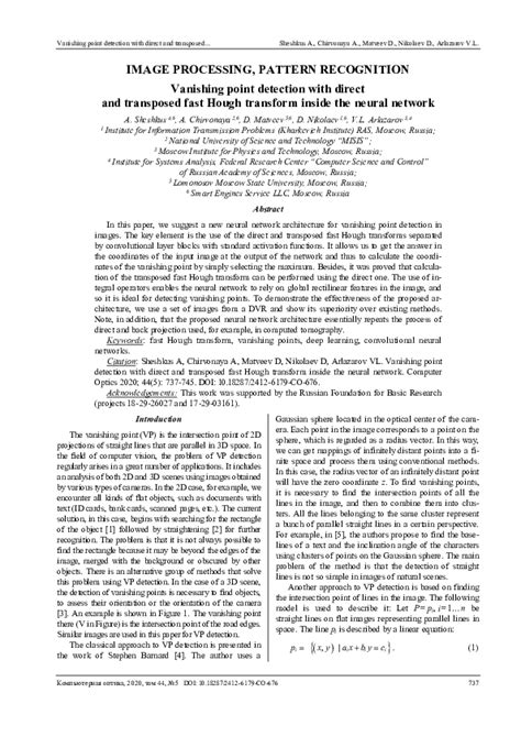 pdf vanishing point detection with direct and transposed fast hough
