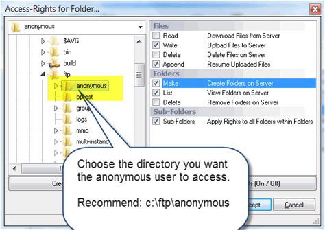 howto add anonymous ftp user to bpftp server bulletproof ftp server