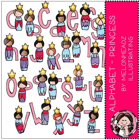 Alphabet Princess Clip Art Melonheadz Illustrating