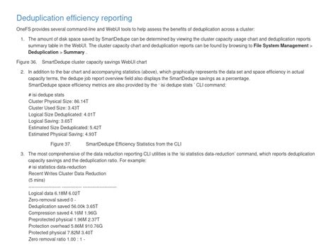 smartdedupe monitoring and reporting dell powerscale onefs data