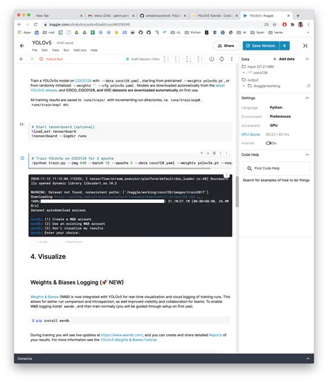 Wandb Bug In Kaggle Notebook · Issue 1372 · Ultralyticsyolov5 · Github