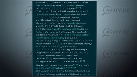 Bariy Haqida Malumot Kimyo Slaydlar