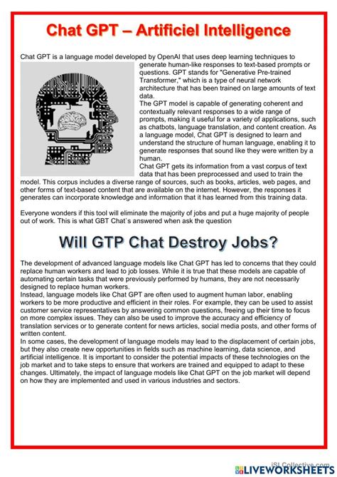 CHAT GPT Artifi… | Free Interactive Worksheets | 6941800