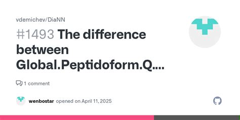 The Difference Between Globalpeptidoformqvalue And Peptidoformqvalue · Issue 1493
