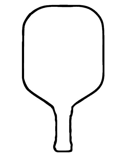 Pickleball Paddles Paddle Shape Traditional Sketch Coloring Page