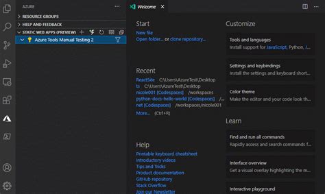 Fail To Create A Basic Static Web App With Publish Local Code To A New GitHub Repository