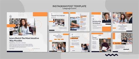 Premium Psd Dutch Language Learning Classes Instagram Posts