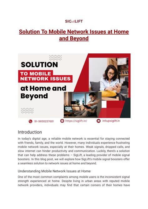 ppt solution to mobile network issues at home and beyond powerpoint