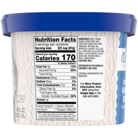 Kroger® Artisan Vanilla Bean Ice Cream Tub 48 Oz Frys Food Stores