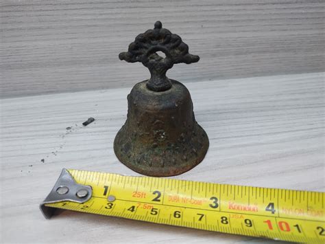Antique Solid Brass Bell Peacock Design Nice Vintage Piece Rare Unique