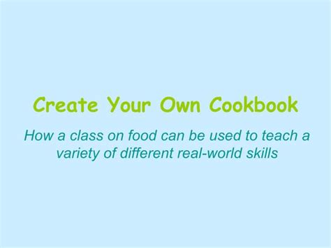 Cookbook Class Try 2 Ppt Cookbook Class Try 2 Ppt